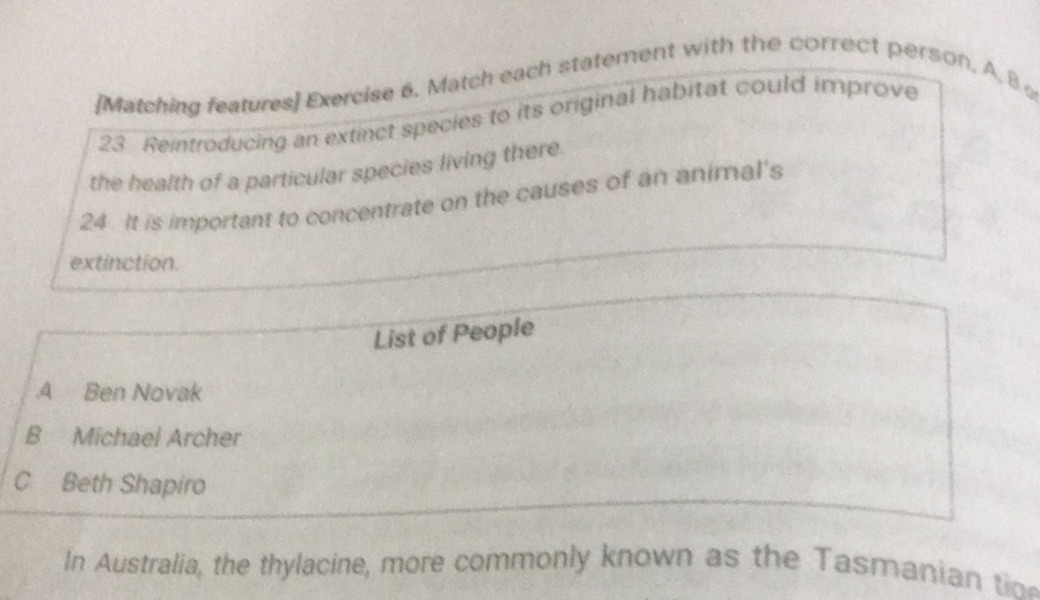Exercise 6. Match each statement with the | StudyX