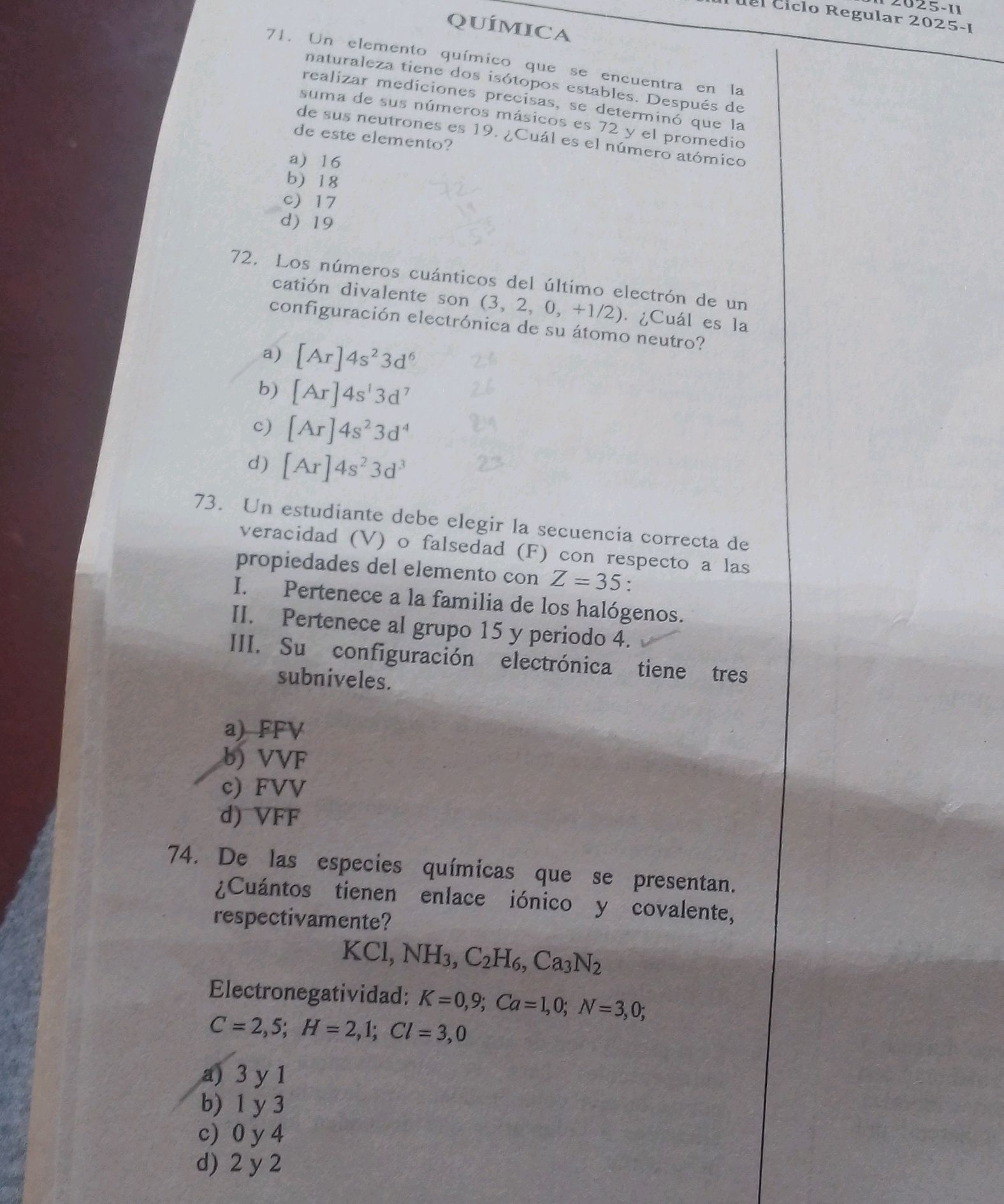 71. Un elemento químico que se encuentra en | StudyX
