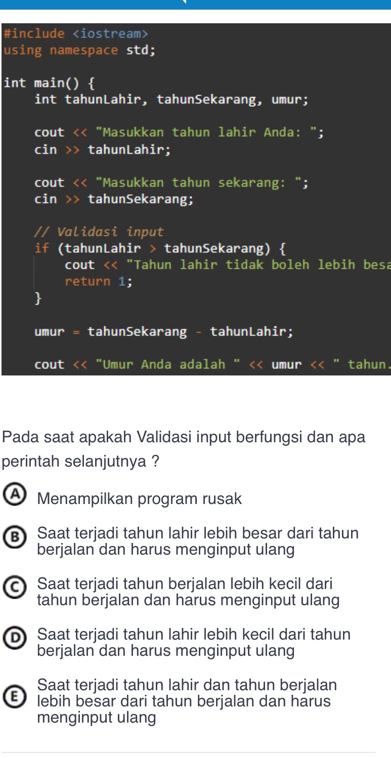 Pada saat apakah Validasi input berfungsi | StudyX