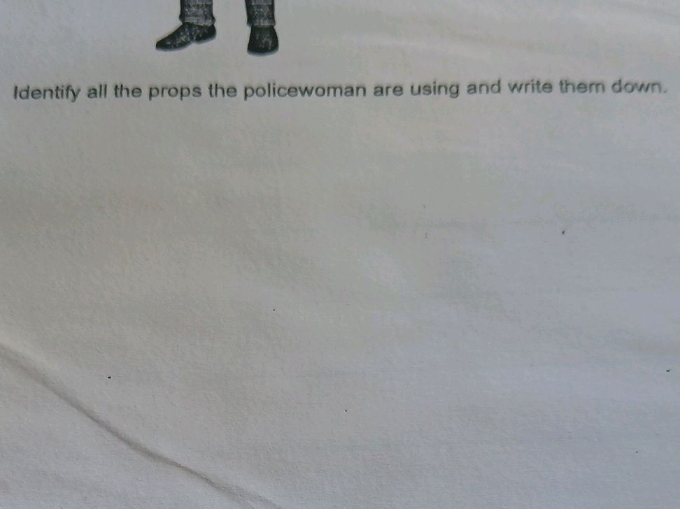 Identify all the props the policewoman are | StudyX