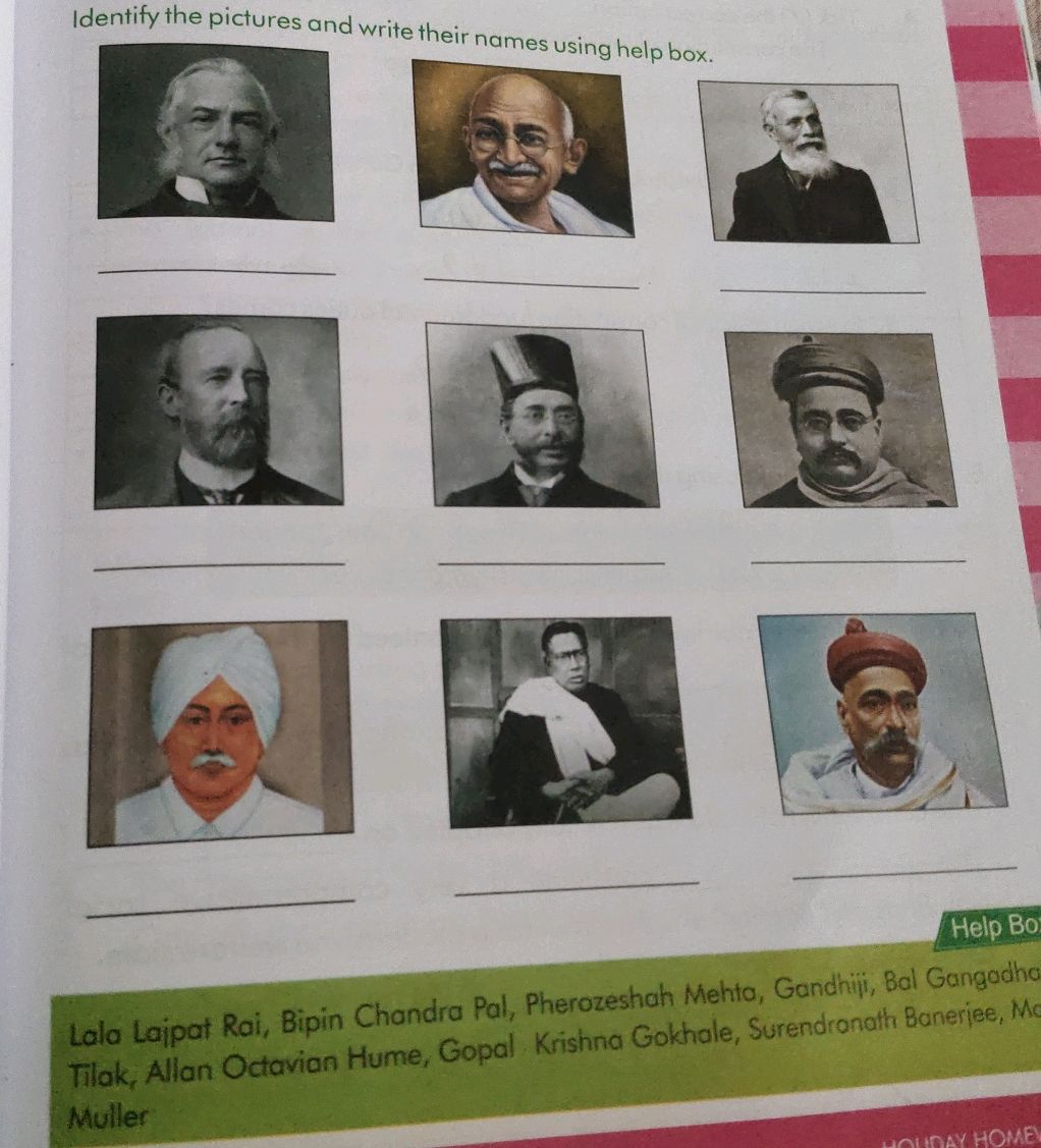 Identify the pictures and write their names | StudyX