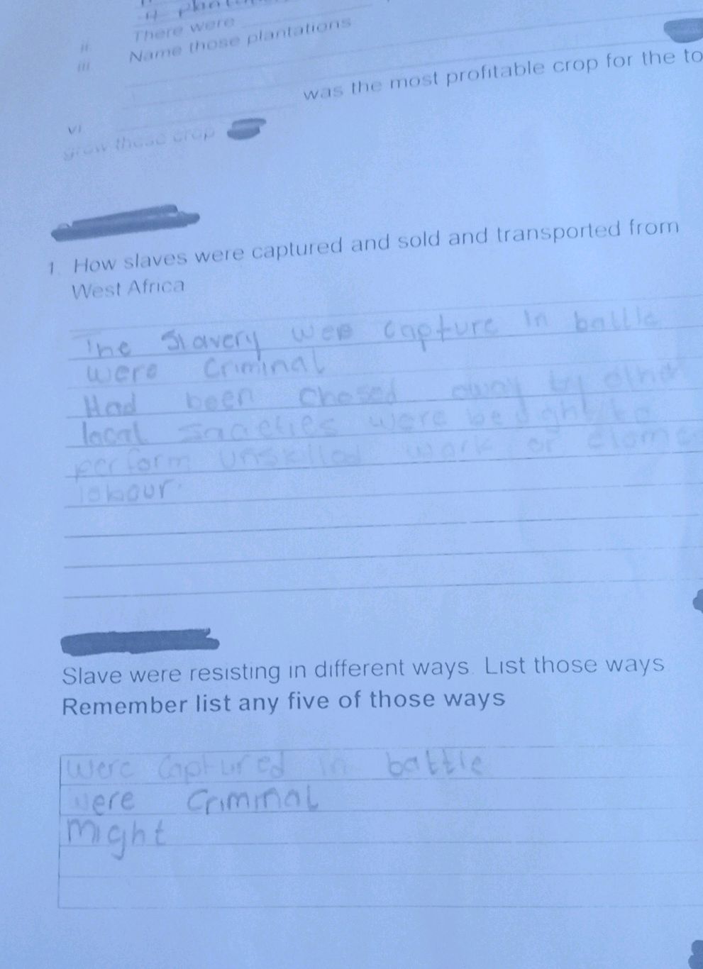 1. How slaves were captured and sold and | StudyX