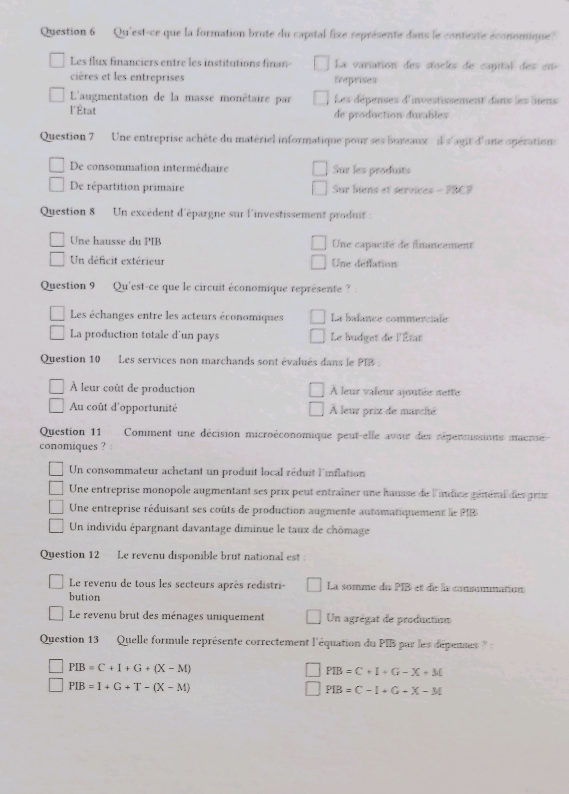 Question 6 Qu'est-ce que la formation brute | StudyX