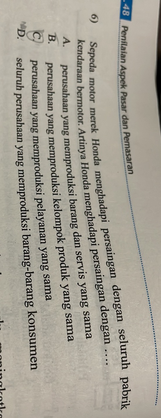 6) Sepeda motor merek Honda menghadapi | StudyX