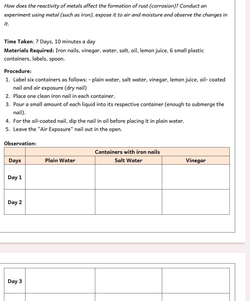 How does the reactivity of metals affect the | StudyX