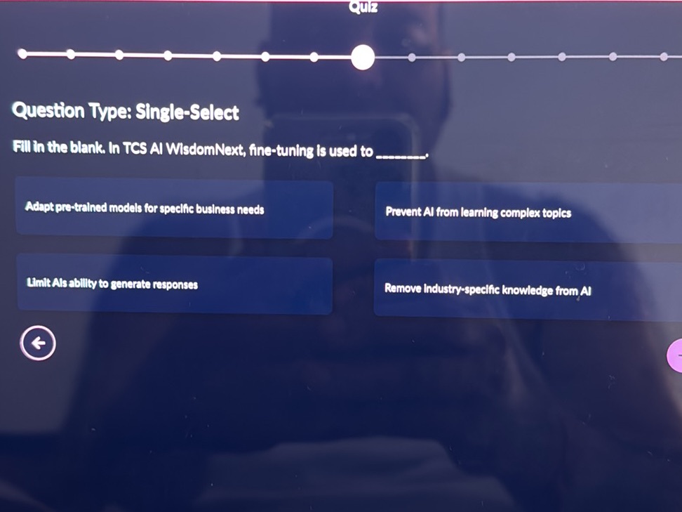 Fill in the blank. In TCS AI WisdomNext, | StudyX