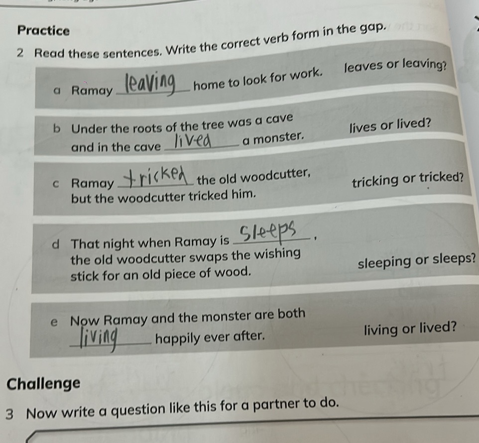 2 Read these sentences. Write the correct | StudyX