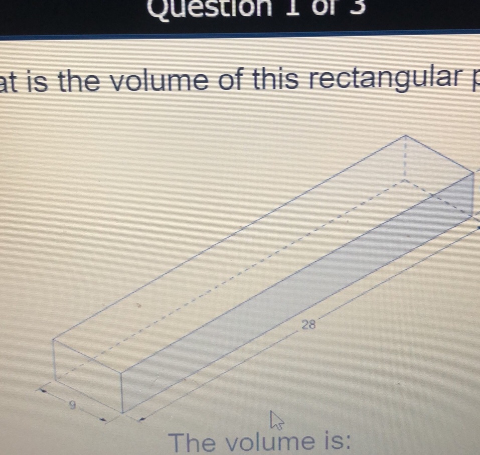 What is the volume of this rectangular | StudyX