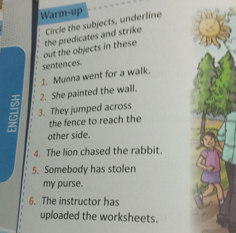 Circle the subjects, underline the | StudyX