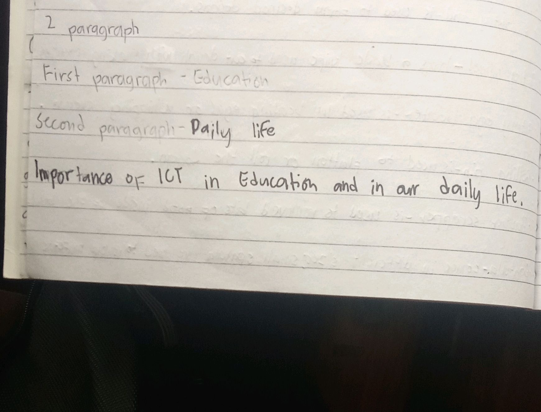 2 paragraph First paragraph - Education | StudyX