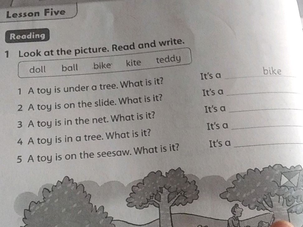 1 Look at the picture. Read and write. doll | StudyX