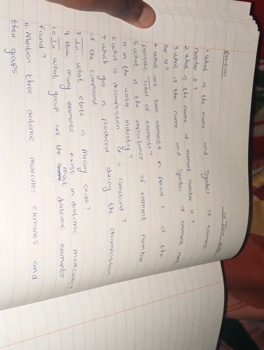 1. What is the name and symbol of element | StudyX