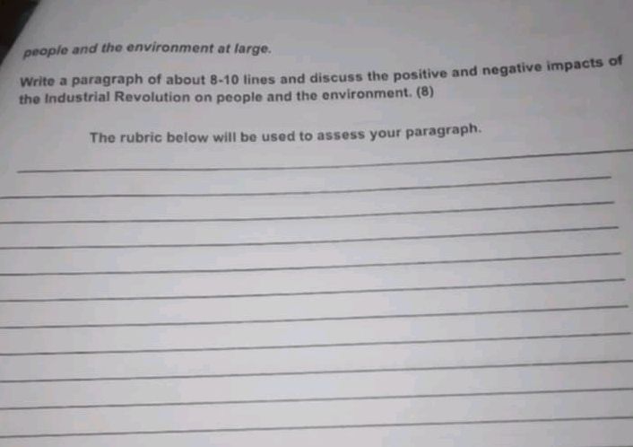 Write a paragraph of about 8-10 lines and | StudyX