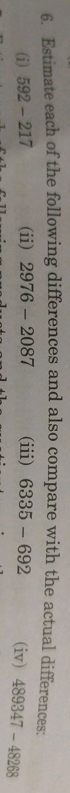 6. Estimate each of the following | StudyX