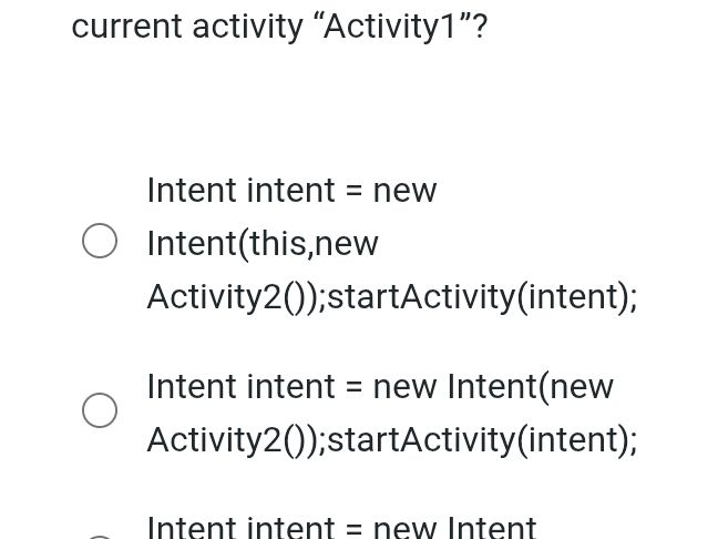 current activity "Activity1"? Intent intent