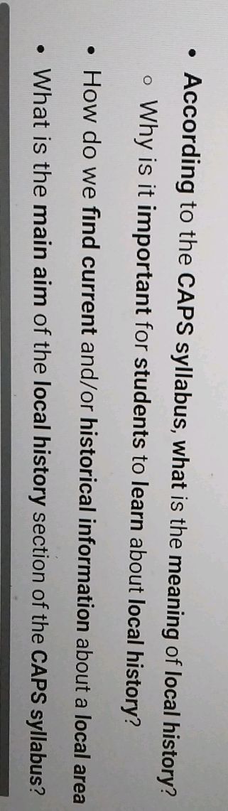 According to the CAPS syllabus, what is | StudyX