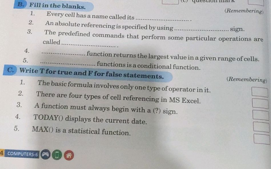 B. Fill in the blanks. 1. Every cell has a | StudyX