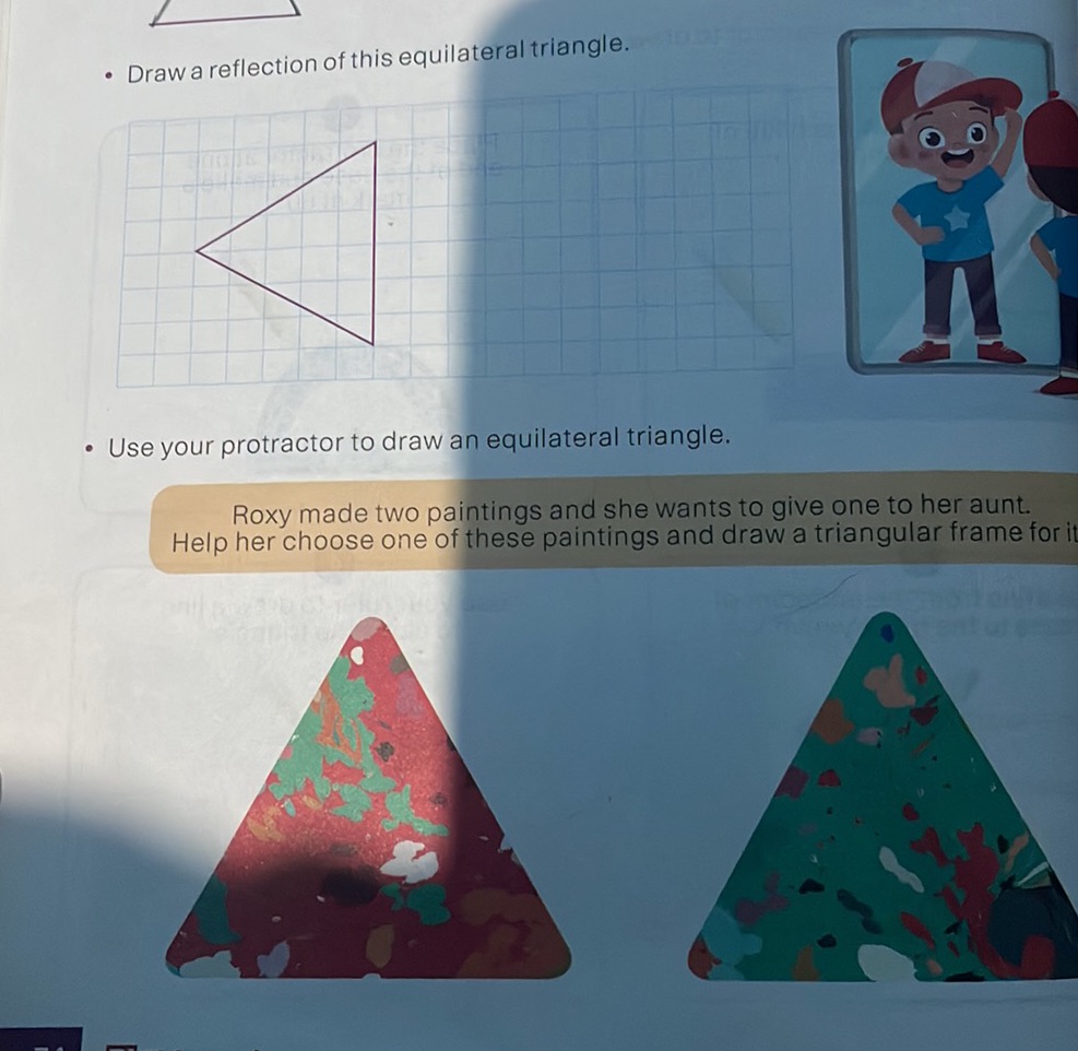 Draw a reflection of this equilateral | StudyX