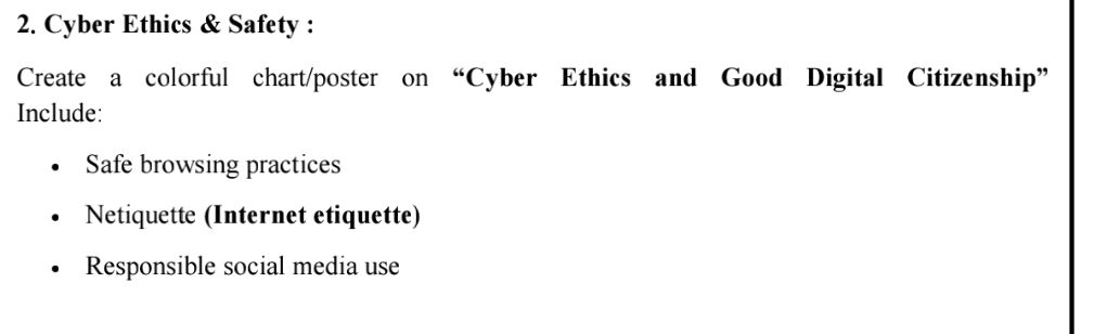 2. Cyber Ethics Safety : Create a | StudyX