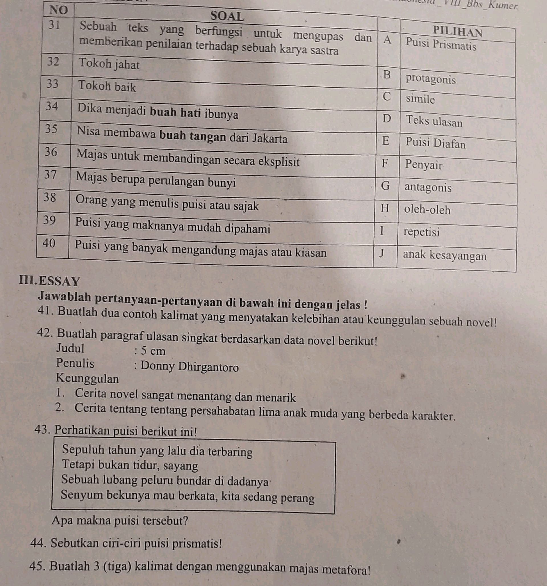 31. Sebuah teks yang berfungsi untuk | StudyX