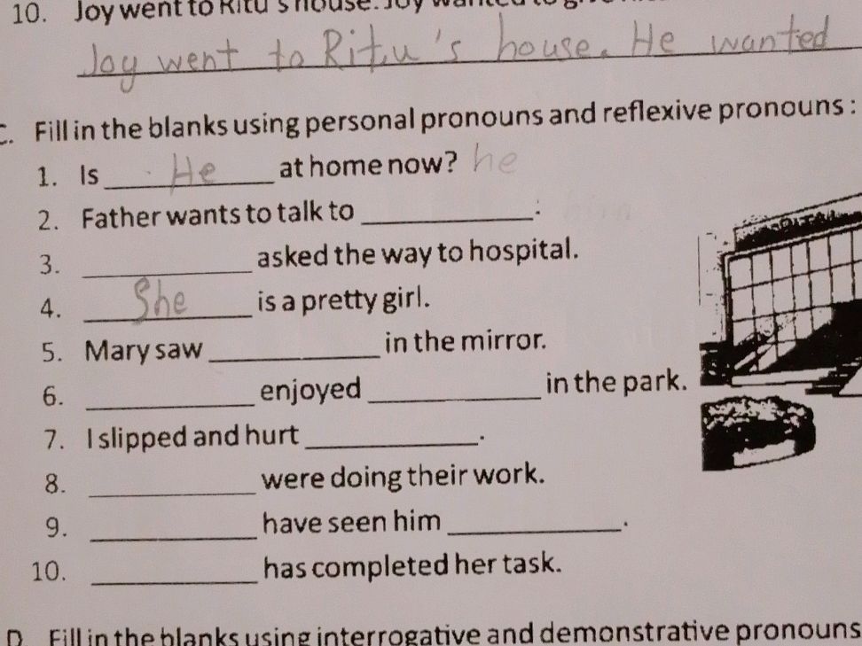 C. Fill in the blanks using personal | StudyX