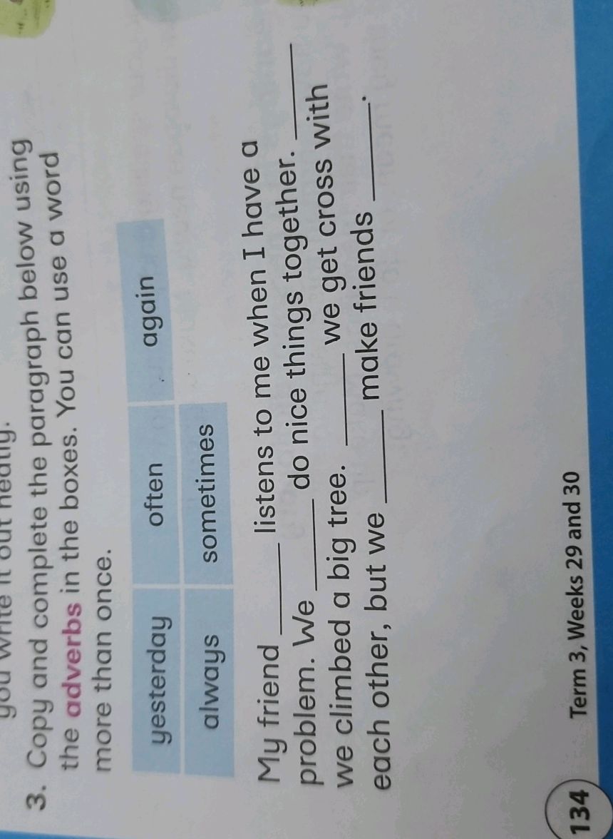 3. Copy and complete the paragraph below | StudyX