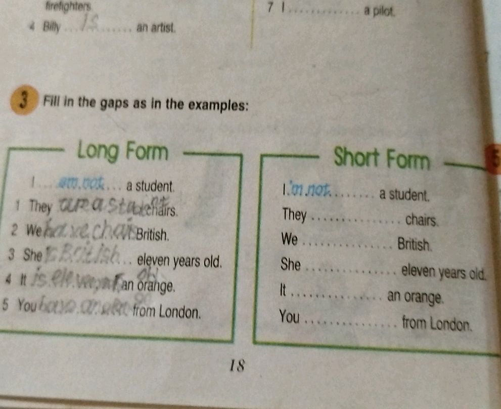 Fill in the gaps as in the examples: Long | StudyX