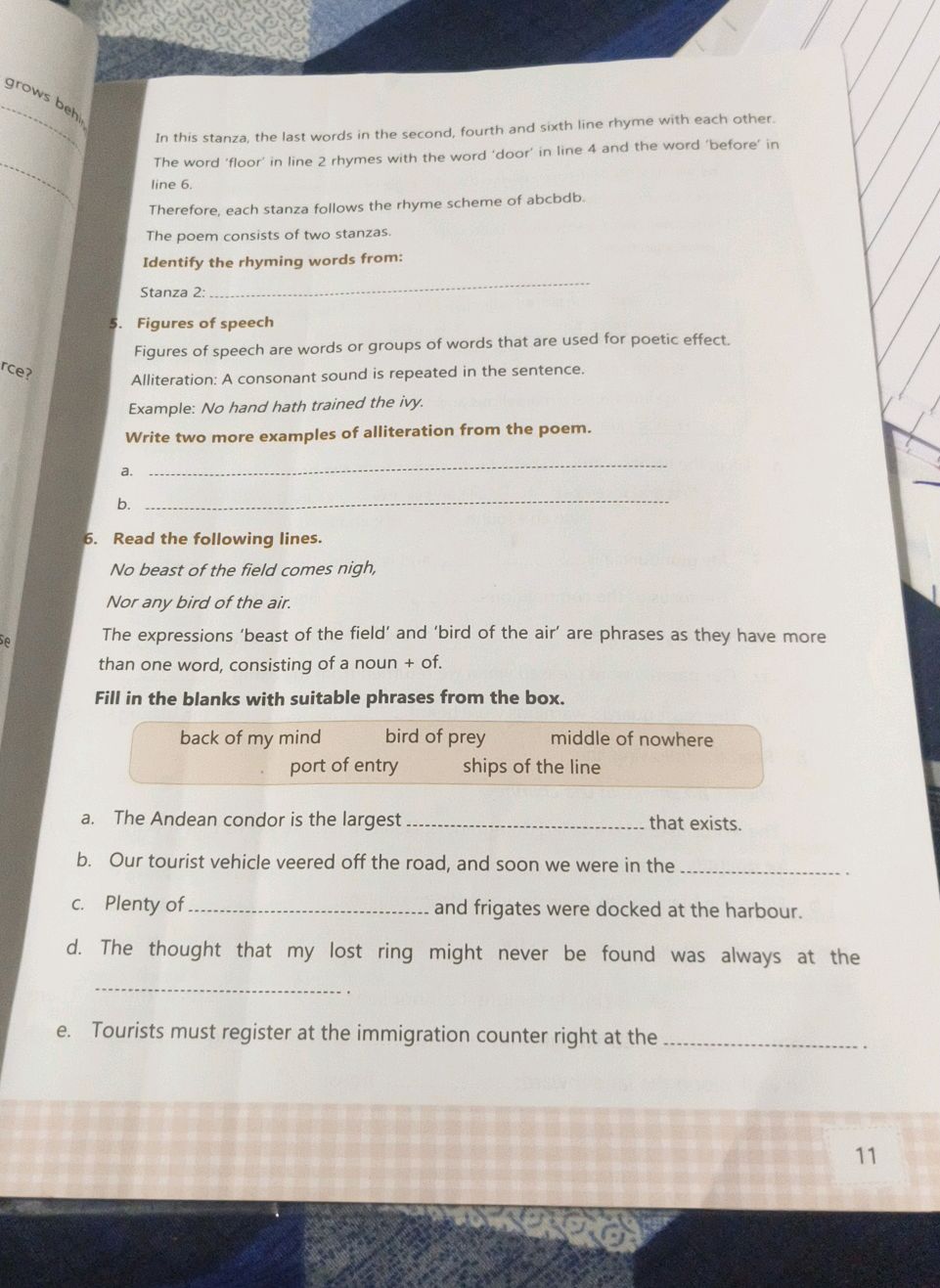 Identify the rhyming words from: Stanza 2: | StudyX