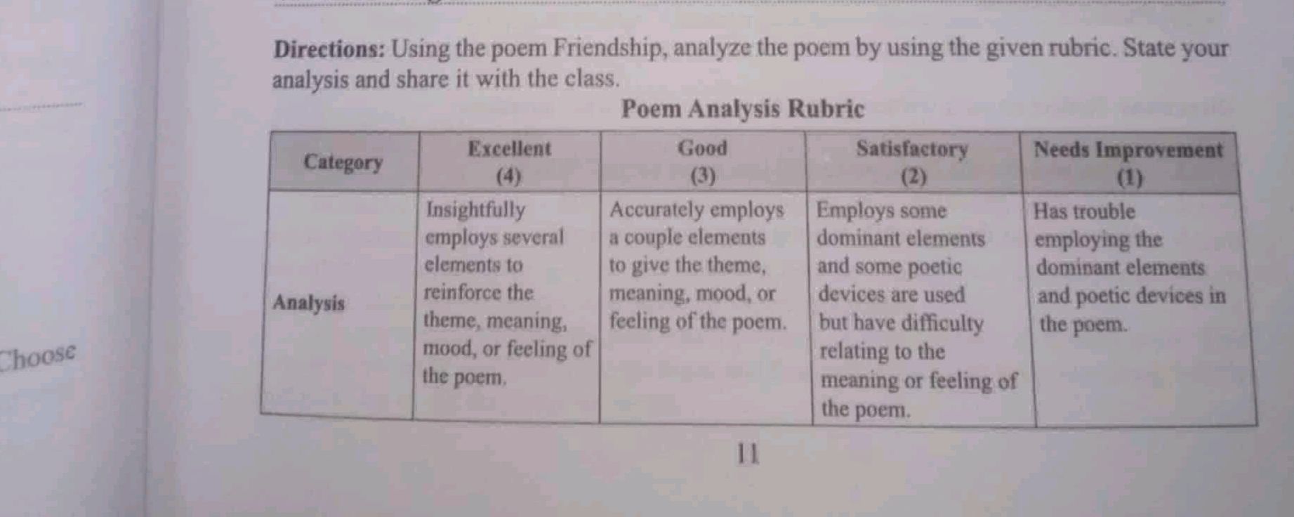 Directions: Using the poem Friendship, | StudyX