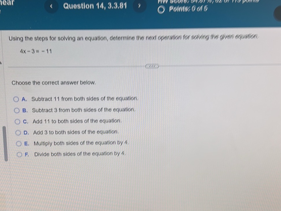 Using the steps for solving an equation, | StudyX