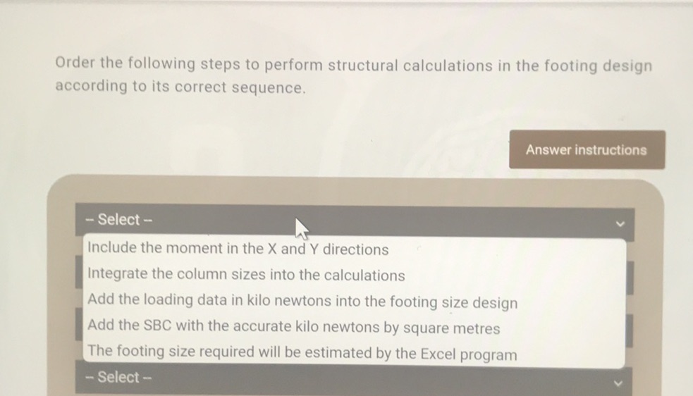 Order the following steps to perform | StudyX