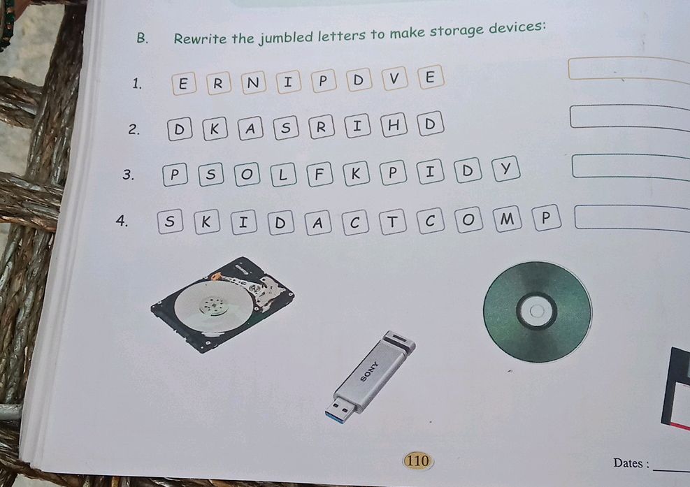 B. Rewrite the jumbled letters to make | StudyX