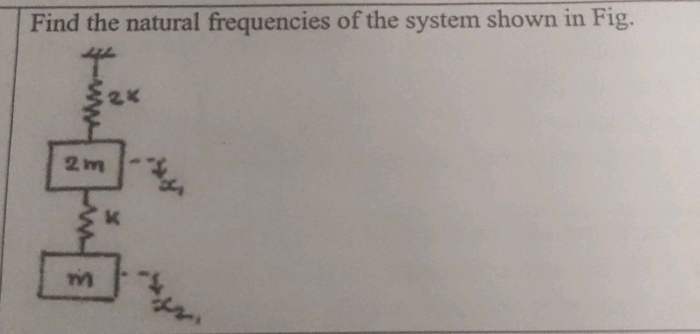 Find the natural frequencies of the system | StudyX