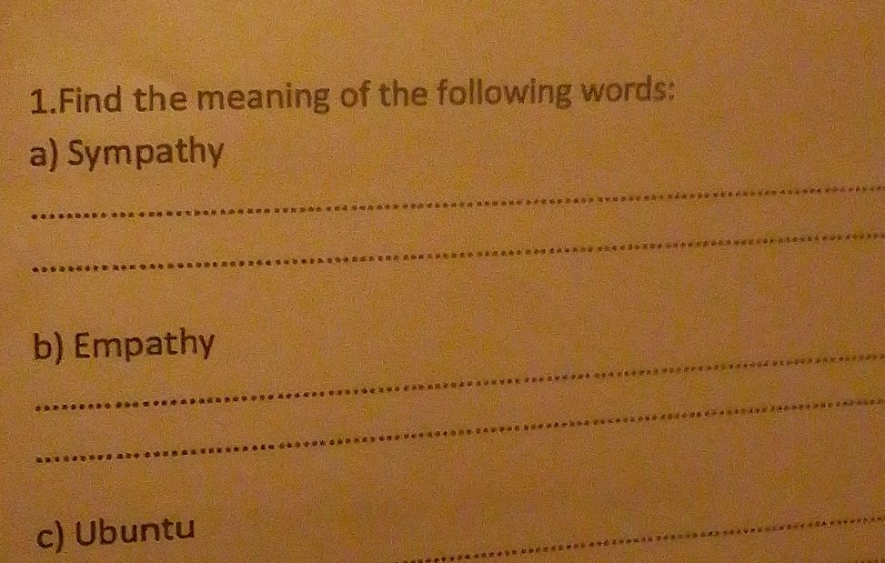1. Find the meaning of the following words: | StudyX