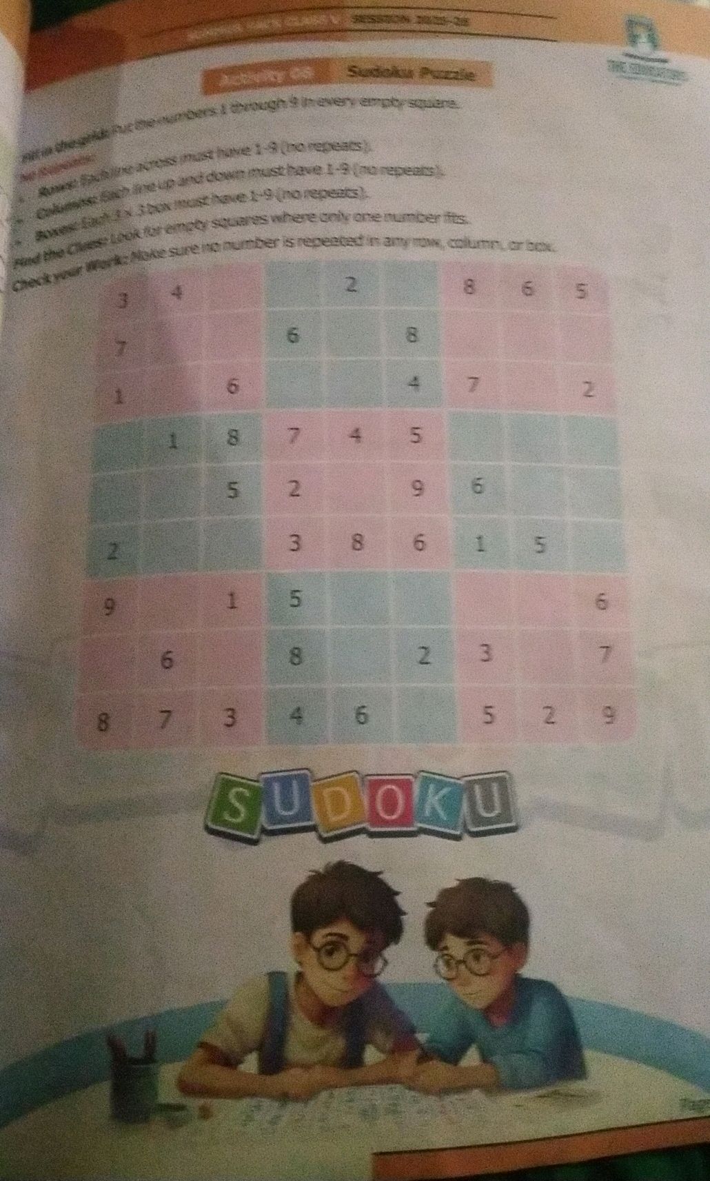 Sudoku Puzzle Fill in the grid the numbers | StudyX