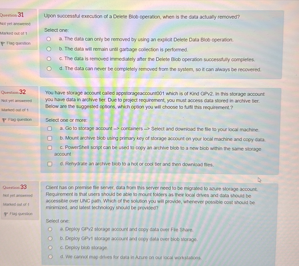 Question 31 Upon successful execution of a | StudyX