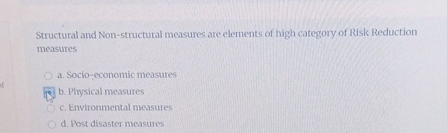Structural and Non-structural measures are | StudyX