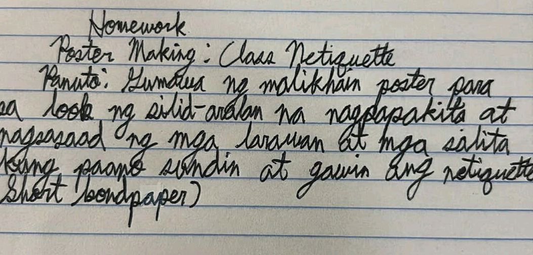 Homework Poster Making: Class Netiquette | StudyX