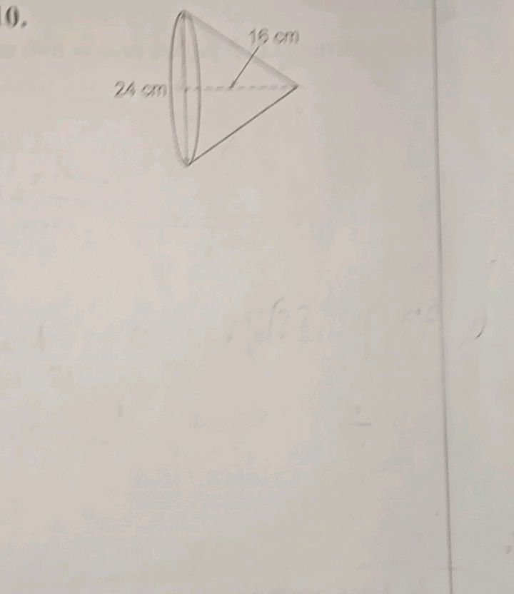 The image shows a cone with a height of 24 | StudyX