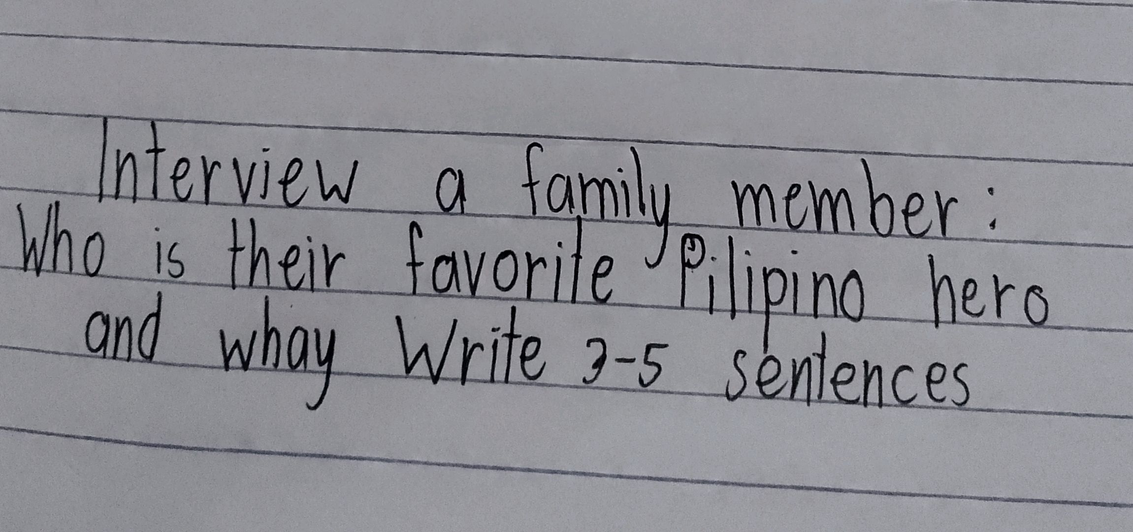 Interview a family member: Who is their | StudyX