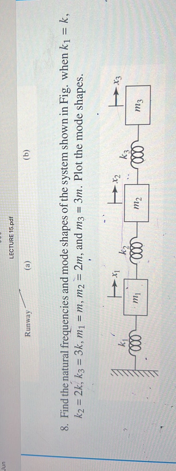 8. Find the natural frequencies and mode | StudyX