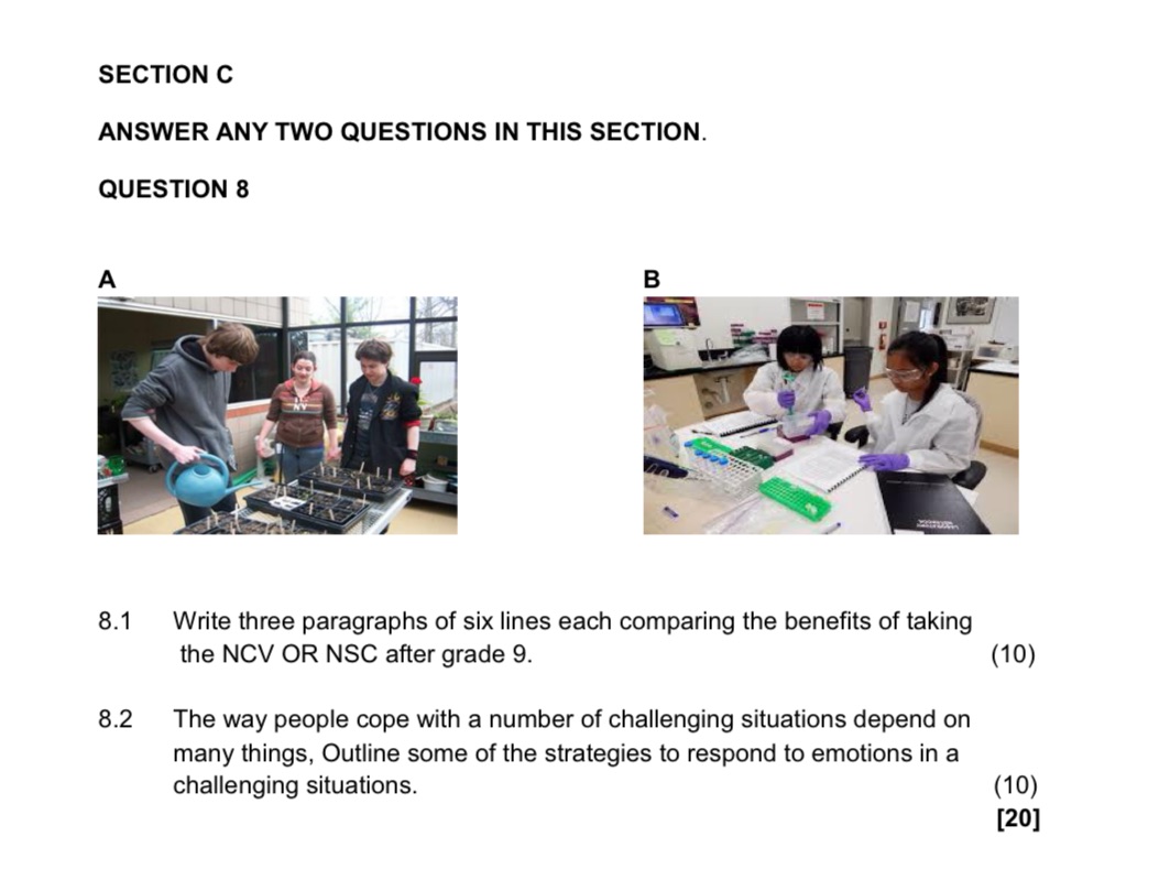 SECTION C ANSWER ANY TWO QUESTIONS IN THIS | StudyX