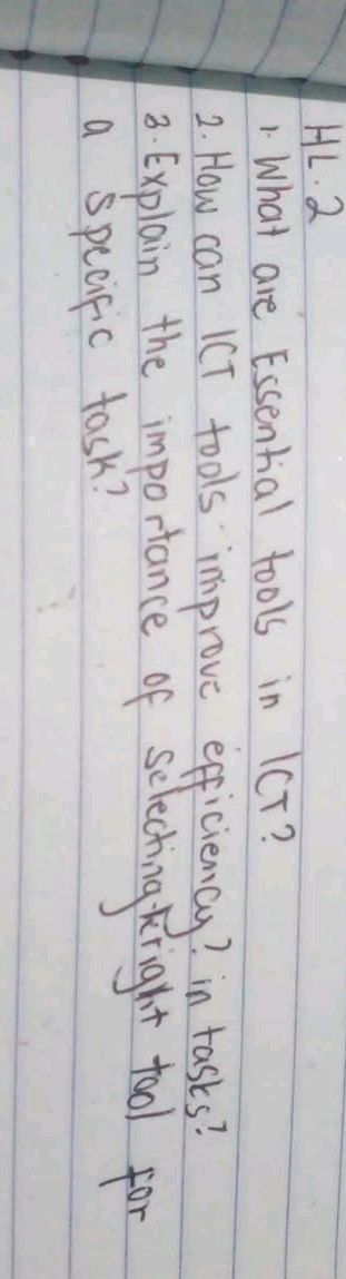 1. What are Essential tools in ICT? 2. How | StudyX