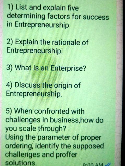 1) List and explain five determining factors | StudyX