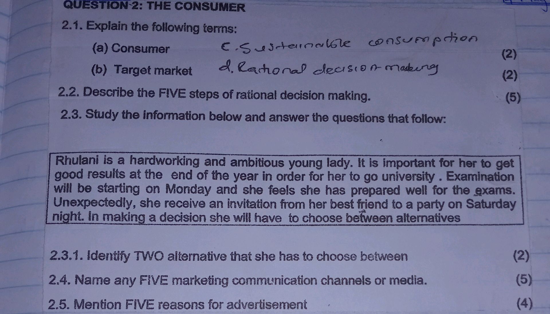 2.1. Explain the following terms: (a) | StudyX
