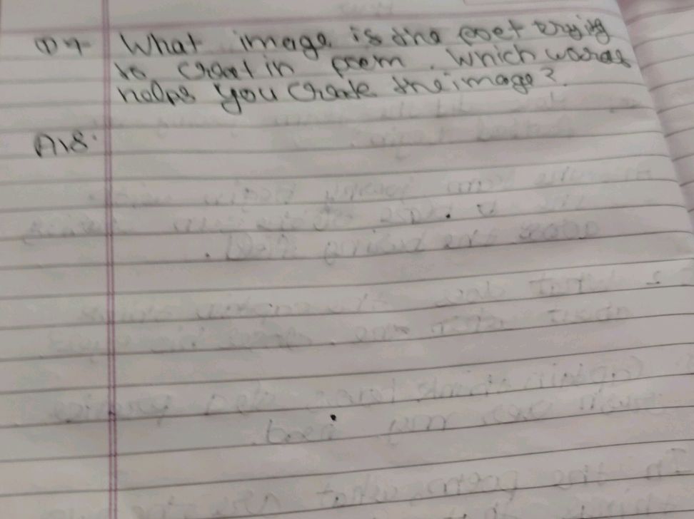 ①7 What image is the poet trying to creat in | StudyX