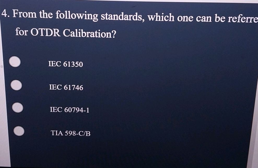 4. From the following standards, which one | StudyX