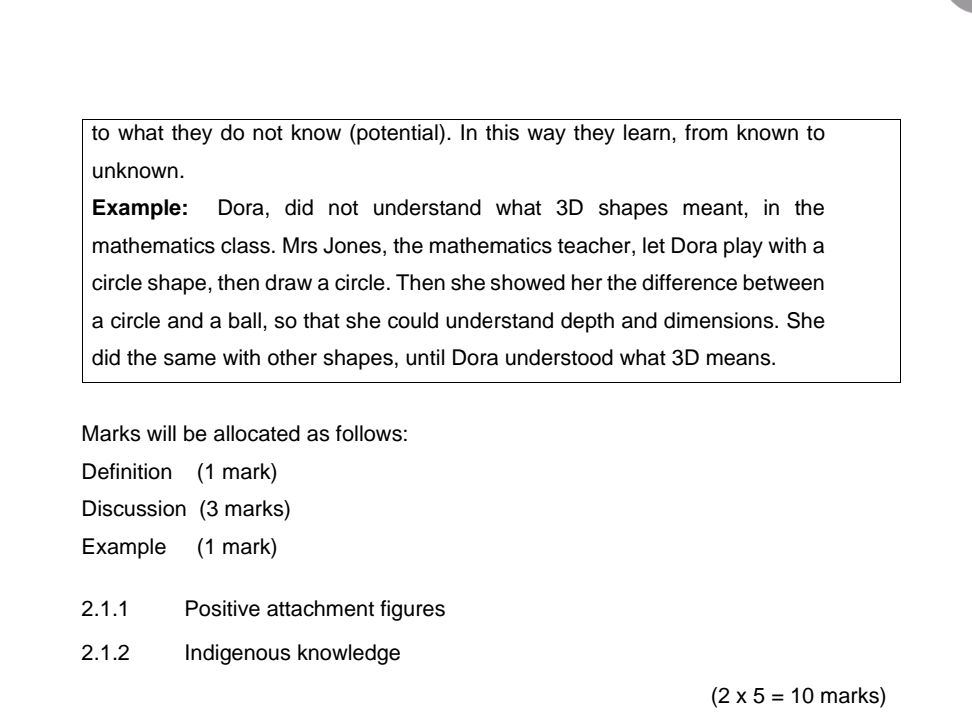 Marks will be allocated as follows: | StudyX