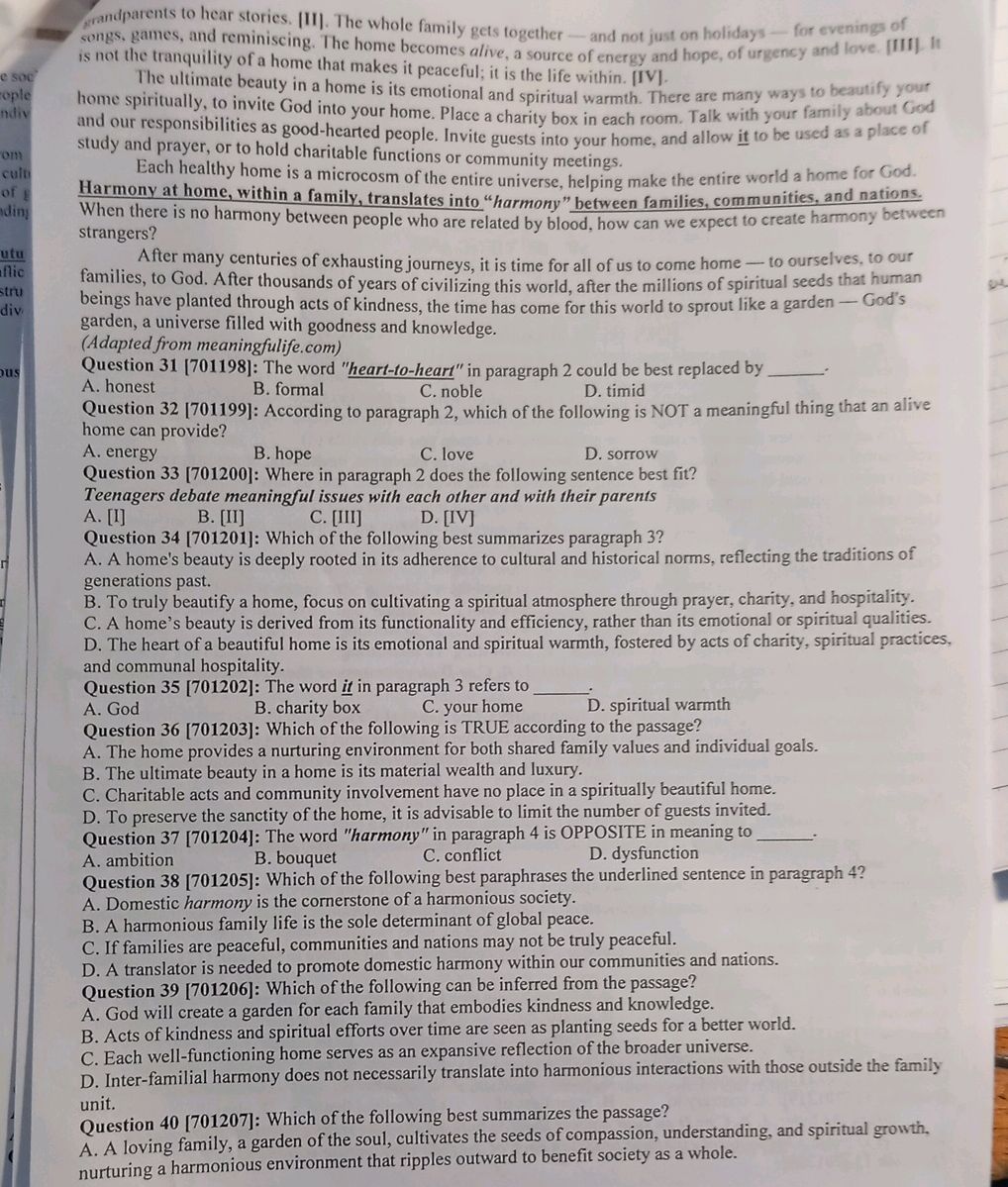 Question 31 [701198]: The word | StudyX