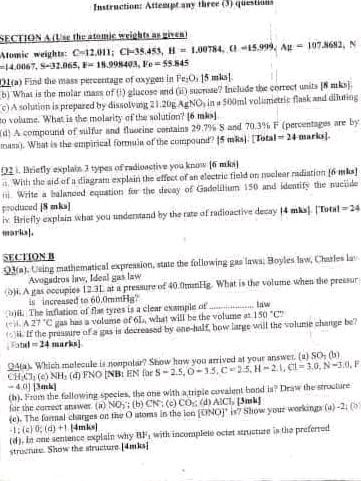 Instruction: Attempt any three (3) questions | StudyX